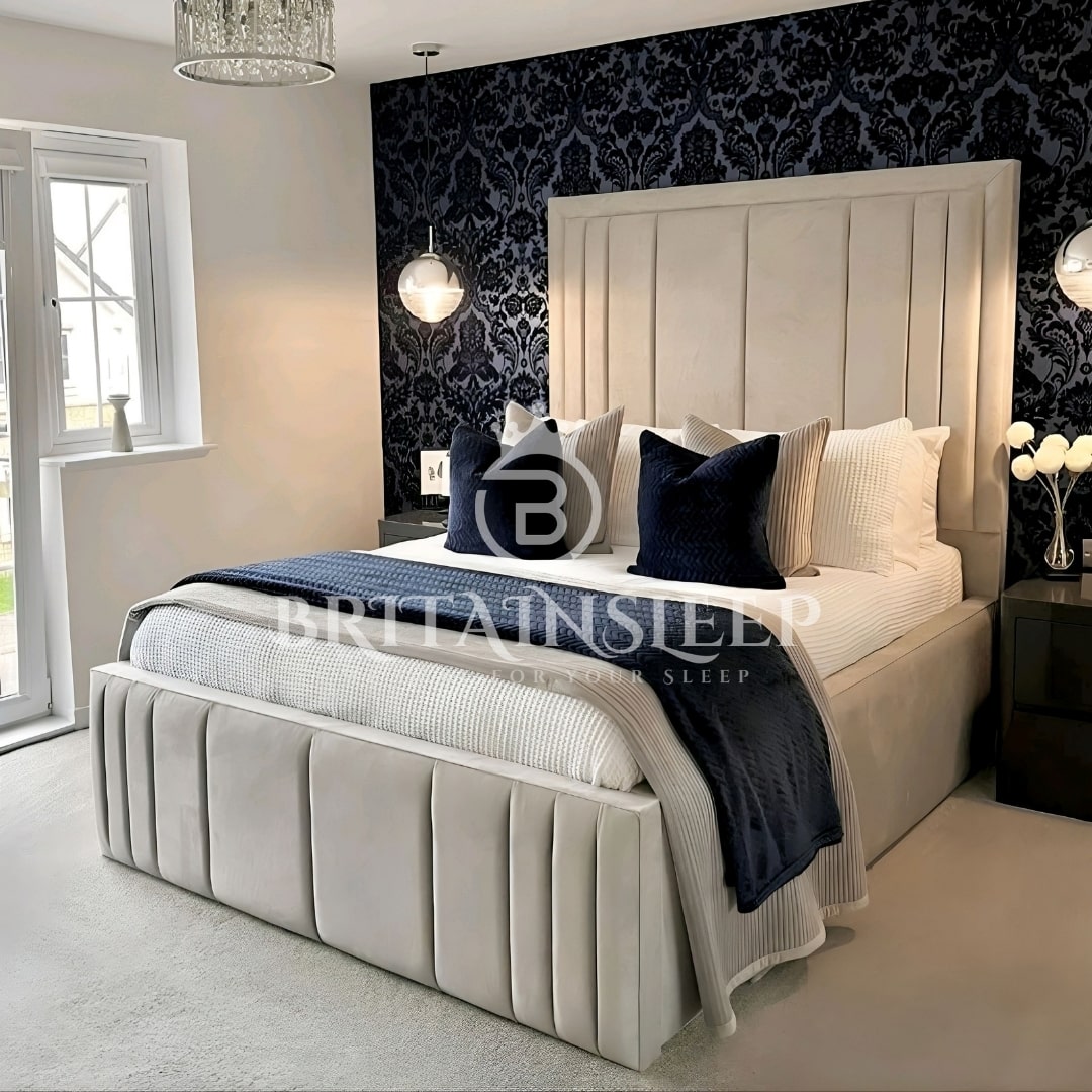 18” Sides Arizona Line High Bespoke Ottoman Upholstered Storage Bed