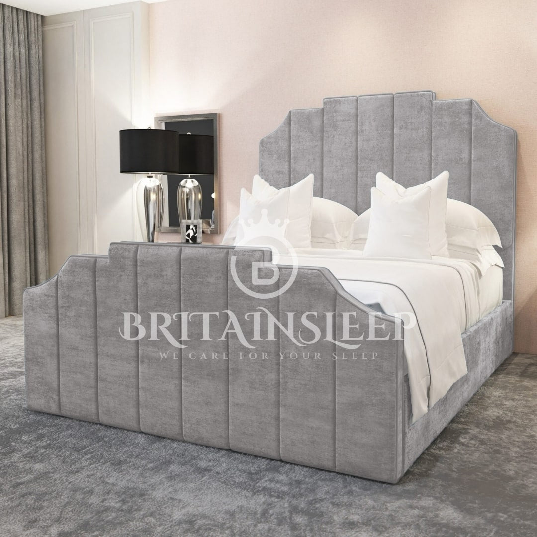 Crown Upholstered Bed Frame/left ottoman