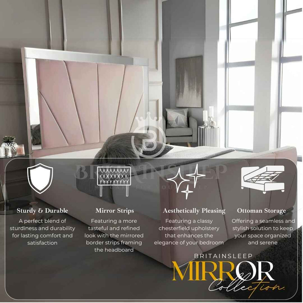 Britainsleep Luxe Elegance Upholstered Ottoman Storage Bed Frame | Dou